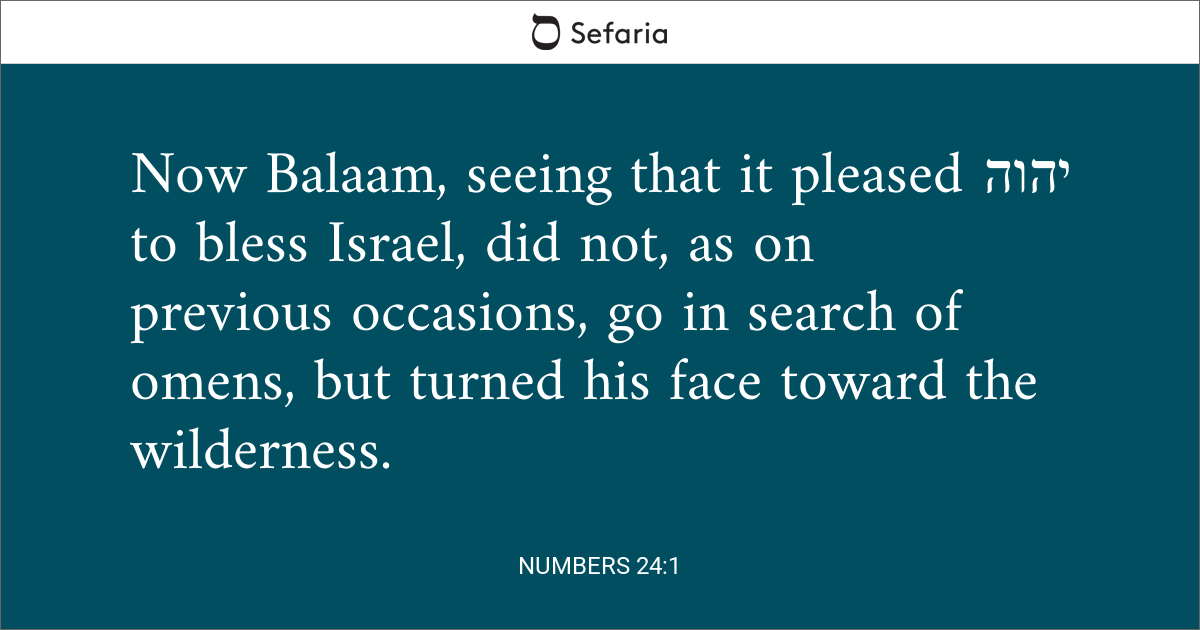 Numbers 24:1