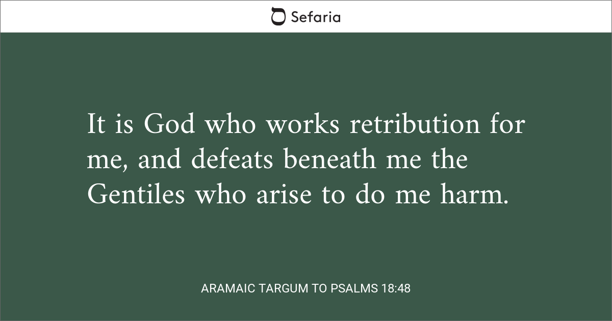 Aramaic Targum to Psalms 18:48