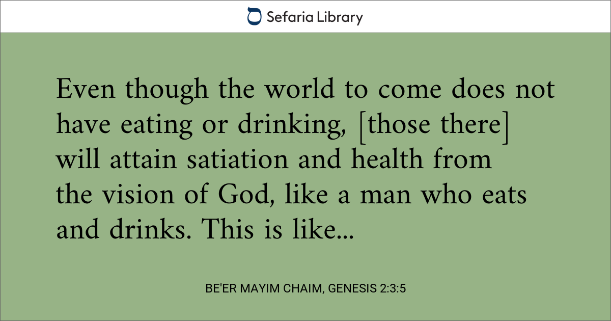 Be'er Mayim Chaim, Genesis 2:3:5 | Sefaria Library