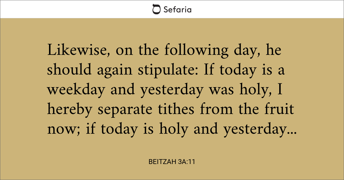 Beitzah 3a:11