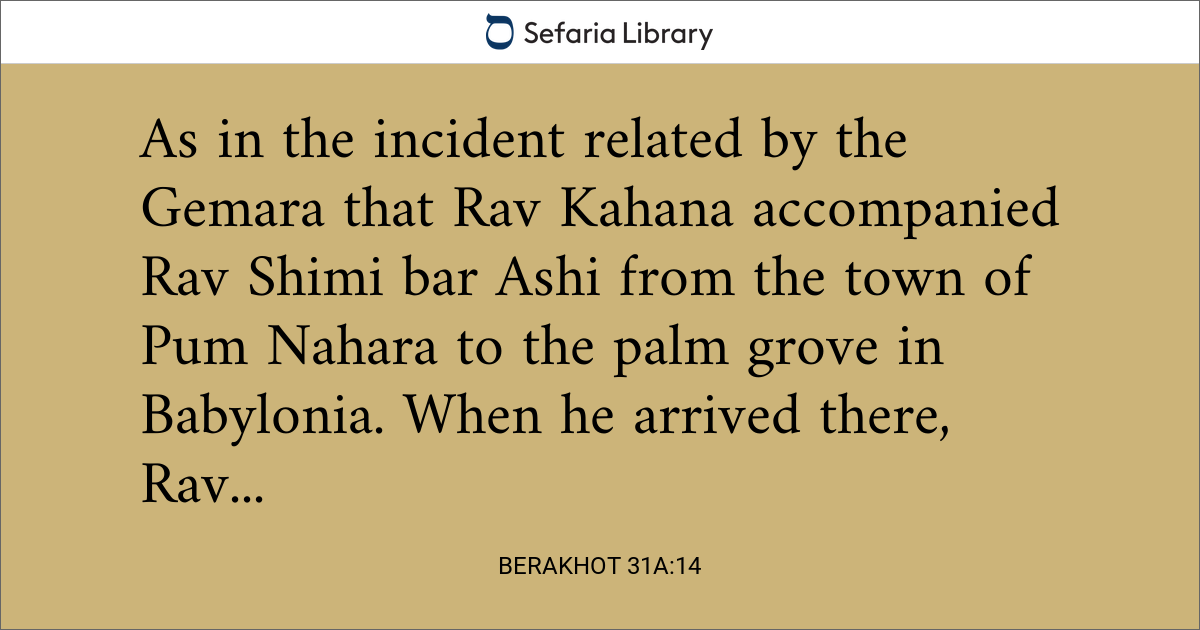 Berakhot 31a:14 | Sefaria Library