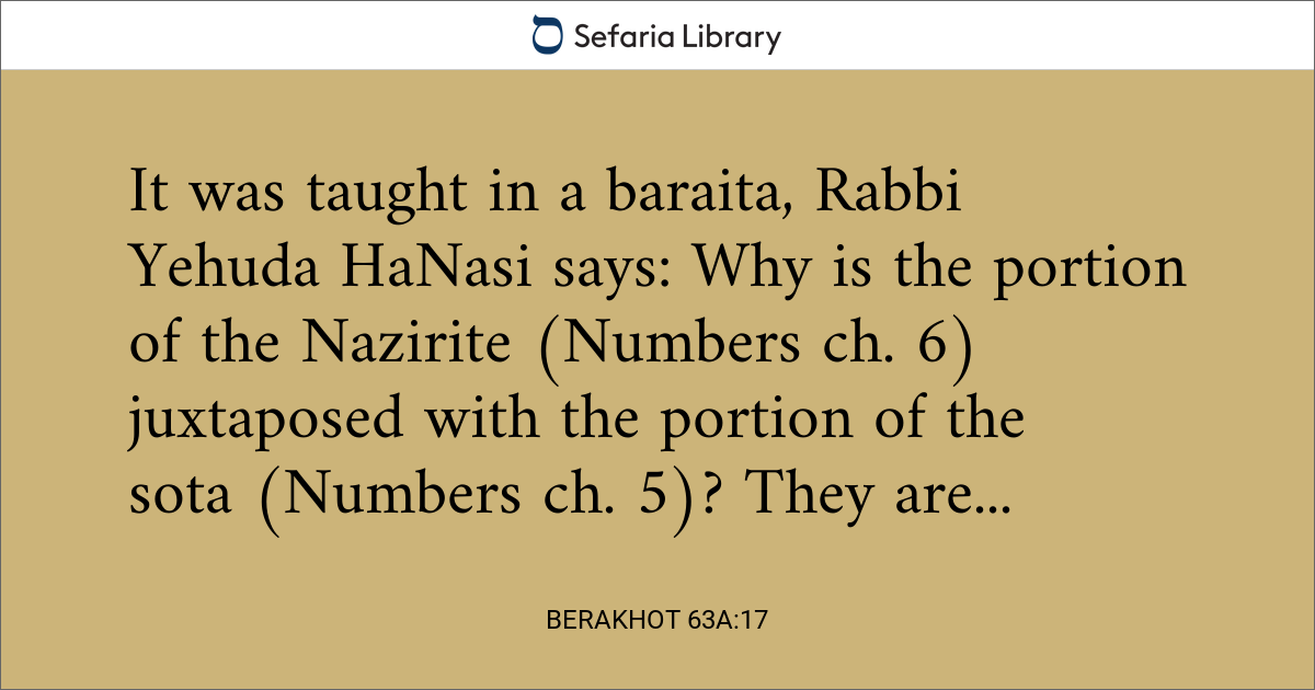 Berakhot 63a:17 | Sefaria Library