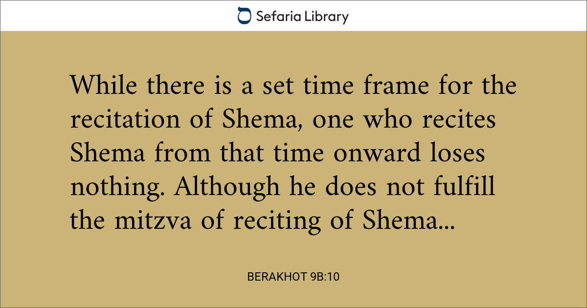 Berakhot 9b:10 | Sefaria Library