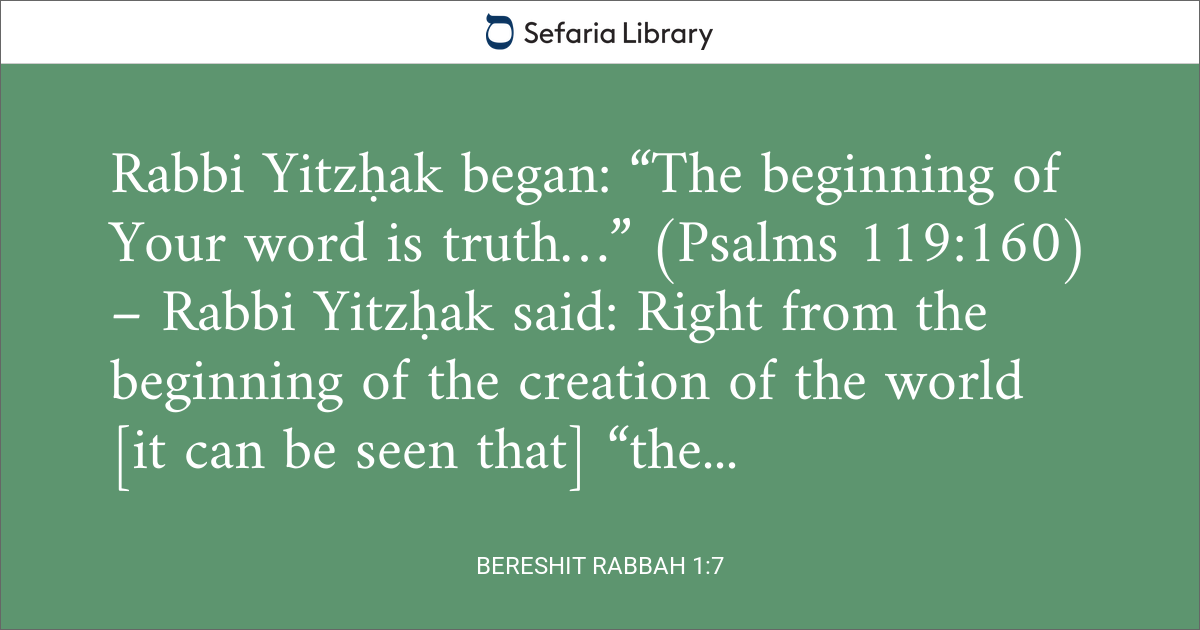 Bereshit Rabbah 1:7