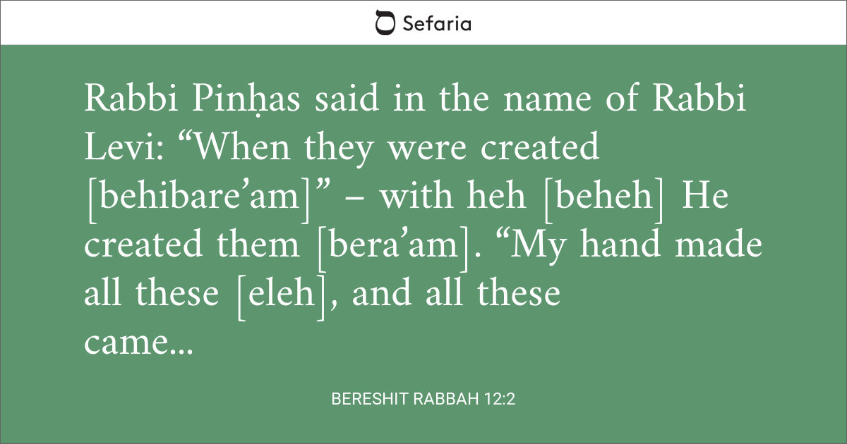Bereshit Rabbah 12:2