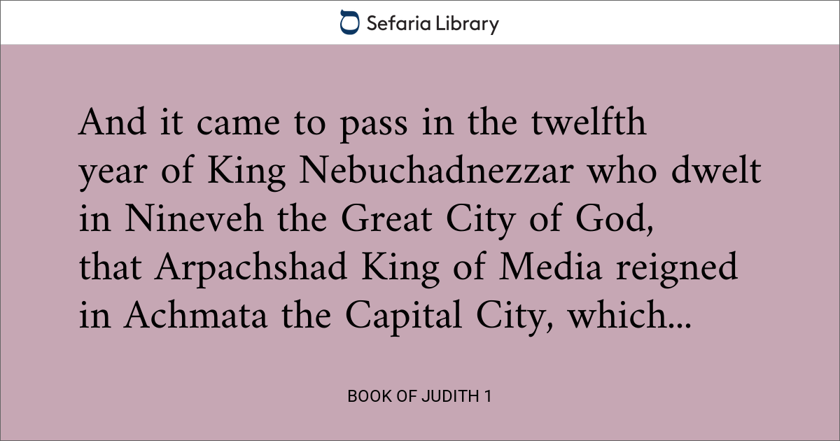 Book of Judith 1
