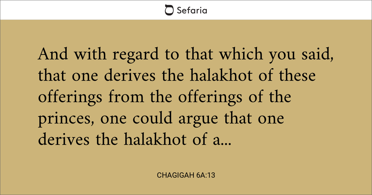 Chagigah 6a:13