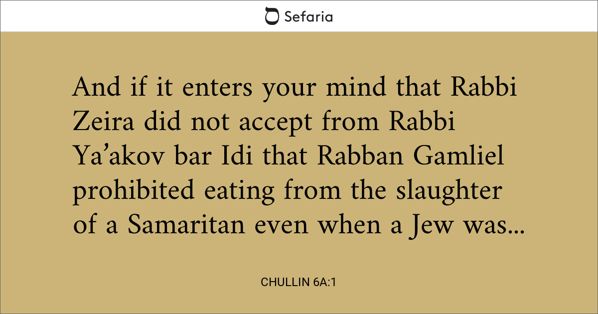 Chullin 6a:1