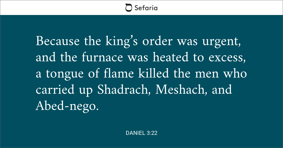 Daniel 3:22