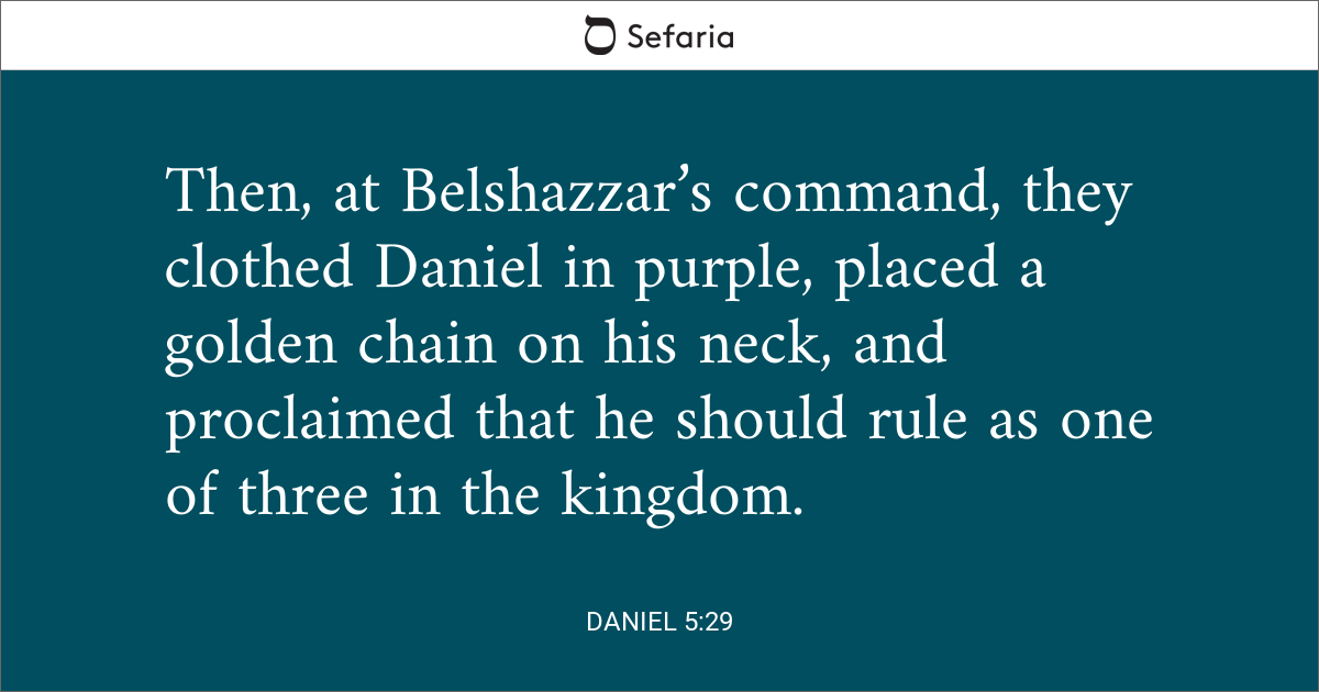 Daniel 5:29