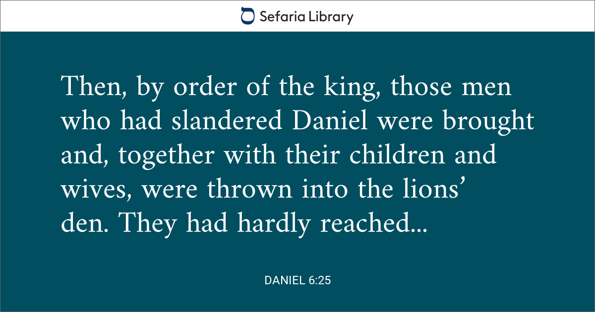 Daniel 6:25 | Sefaria Library