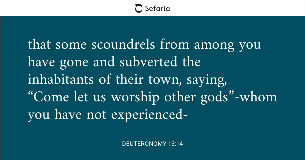 Deuteronomy 13:14