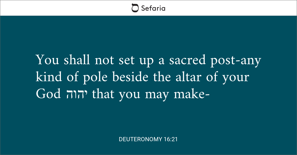 Deuteronomy 16:21