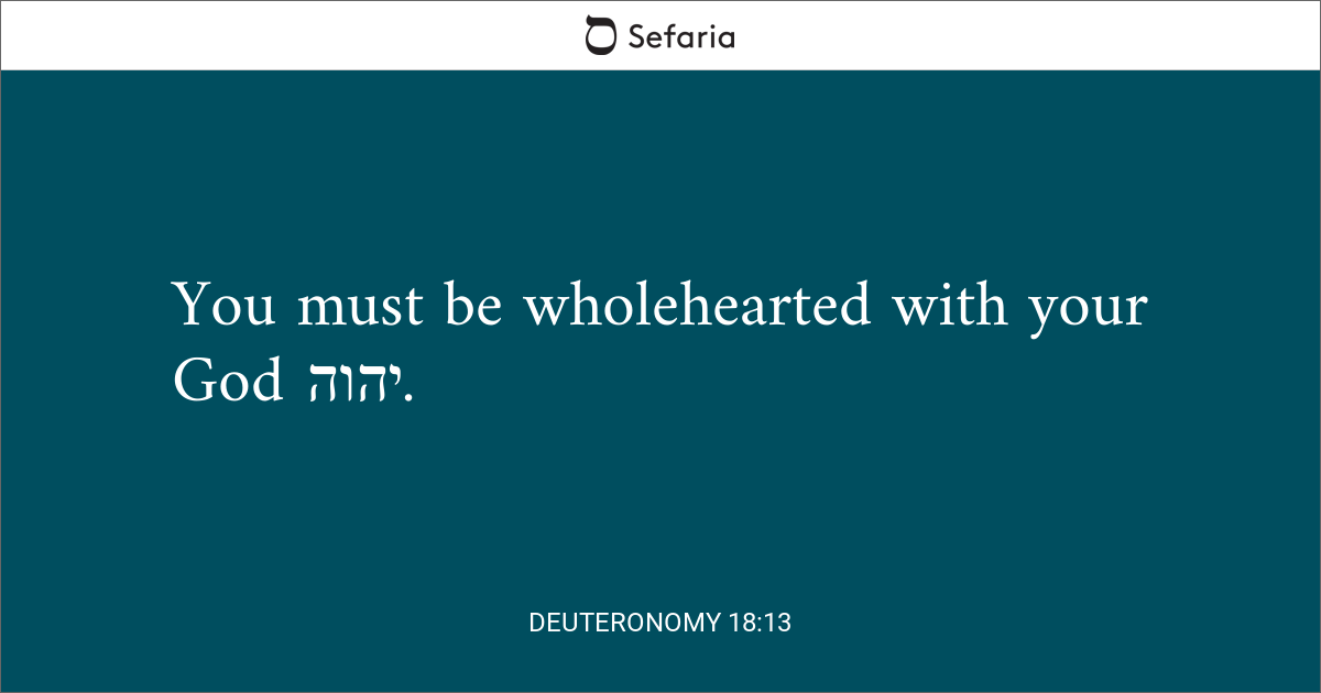 Deuteronomy 18:13