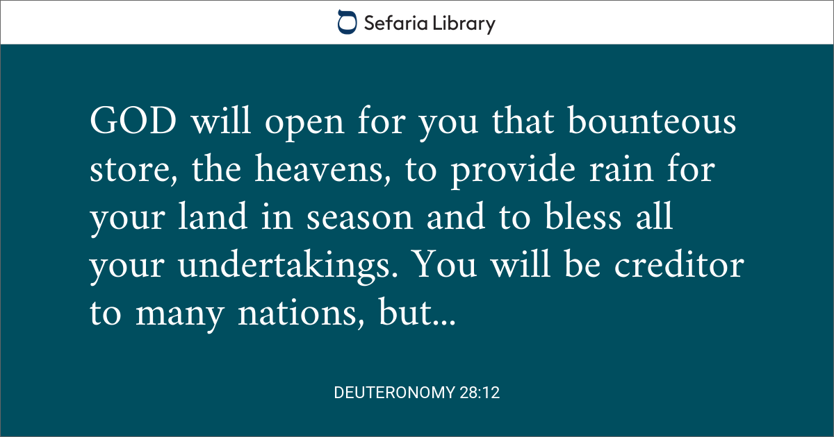 Deuteronomy 28:12