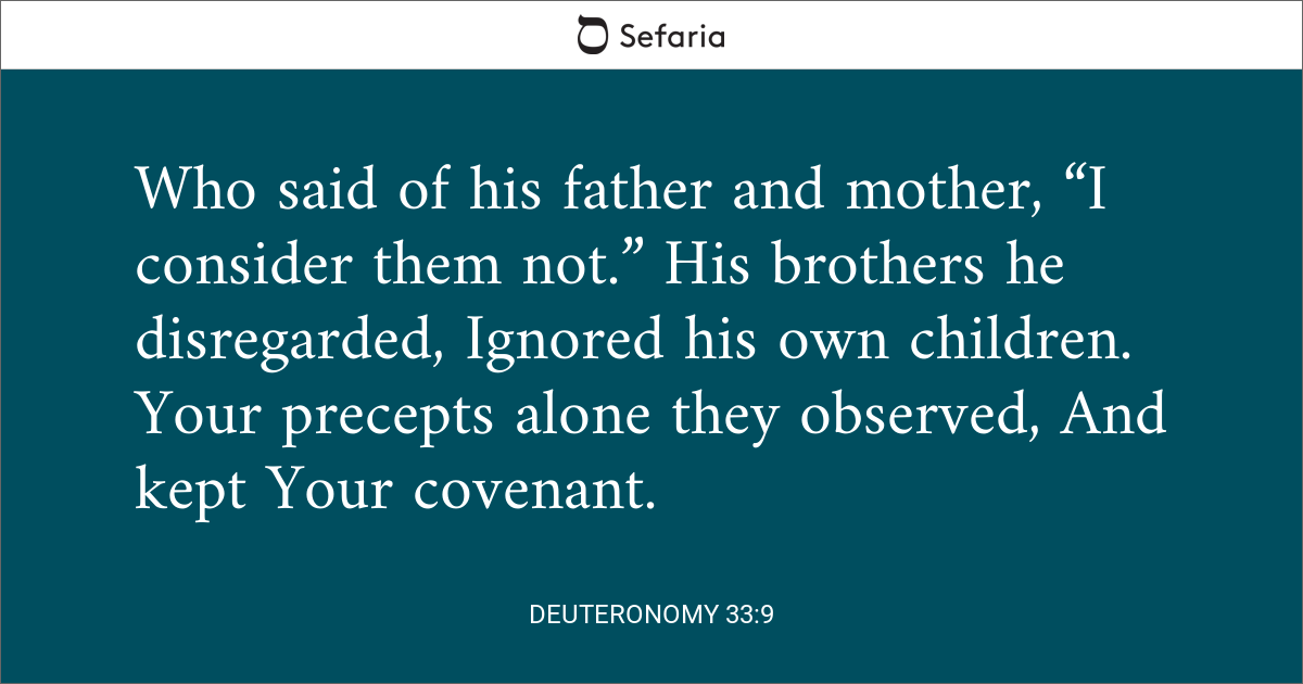 Deuteronomy 33:9