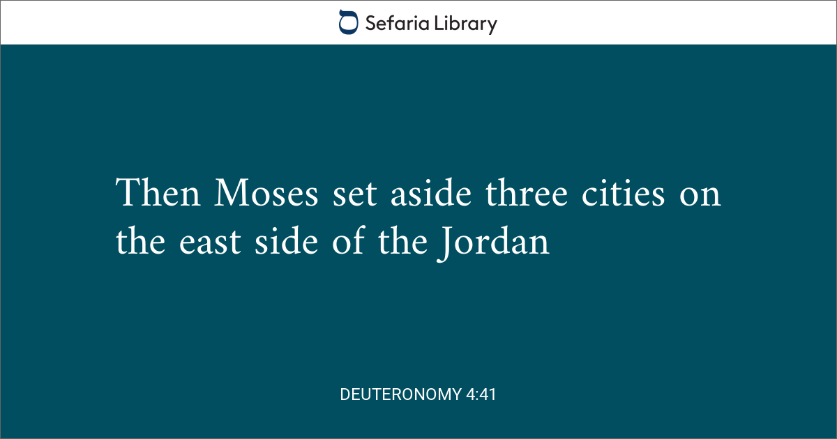 Deuteronomy 4:41