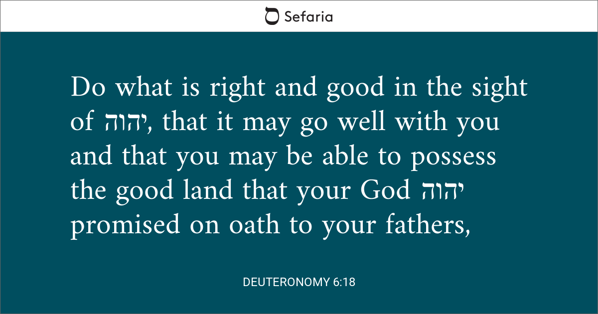 Deuteronomy 6:18