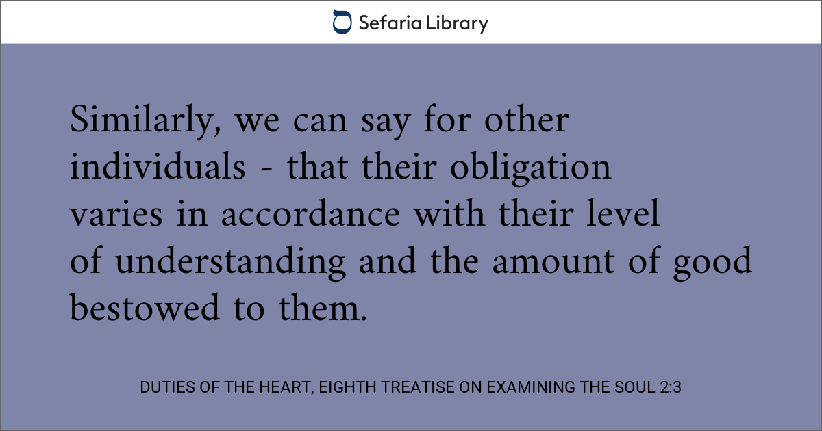 Duties of the Heart, Eighth Treatise on Examining the Soul 2:3 ...