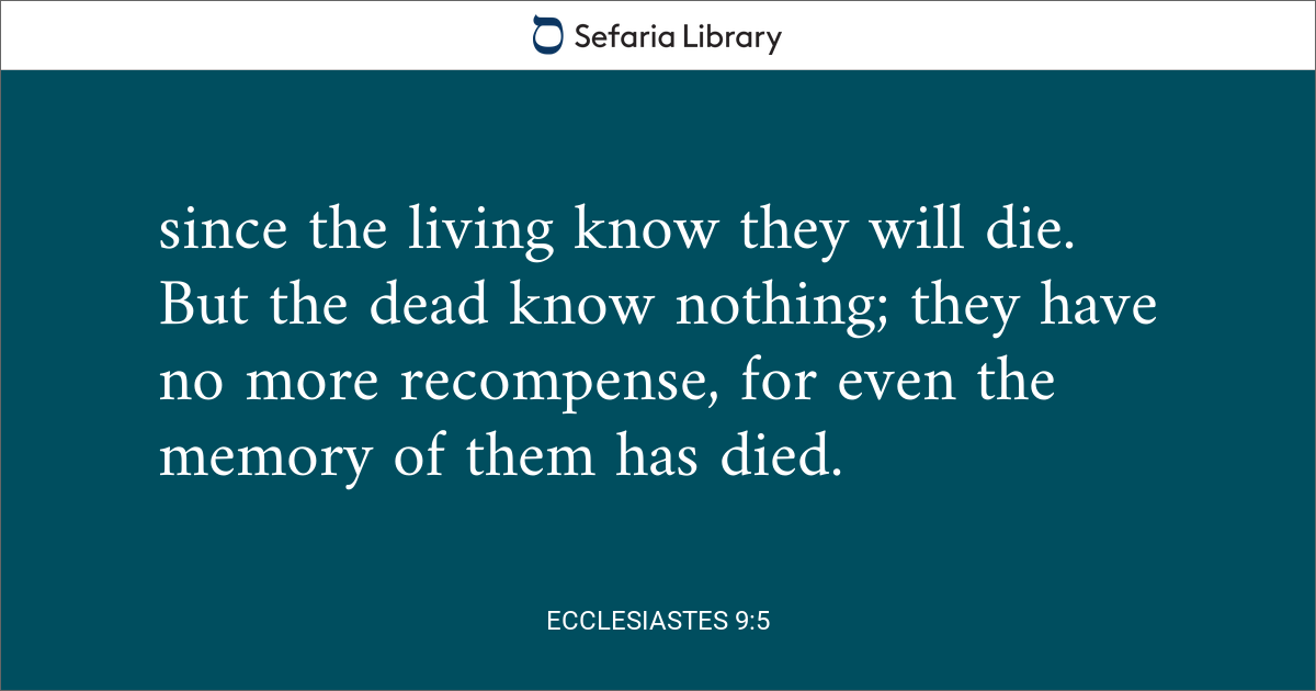 Ecclesiastes 9:5