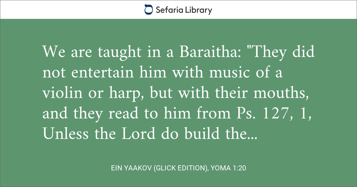 Ein Yaakov (Glick Edition), Yoma 1:20 | Sefaria Library