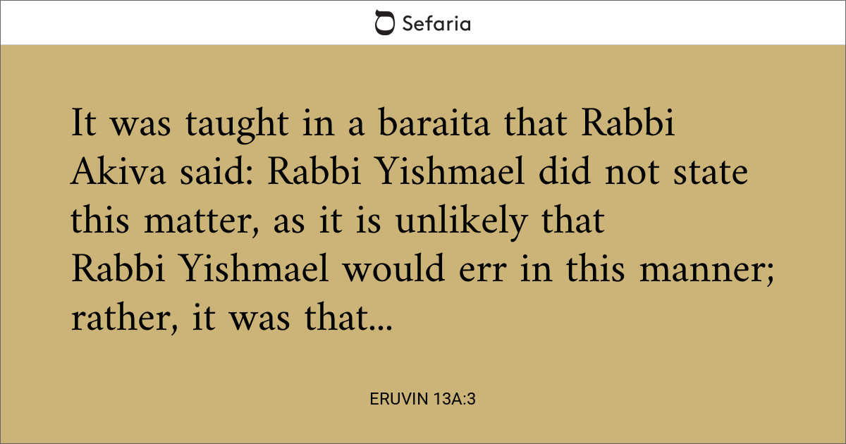 Eruvin 13a:3