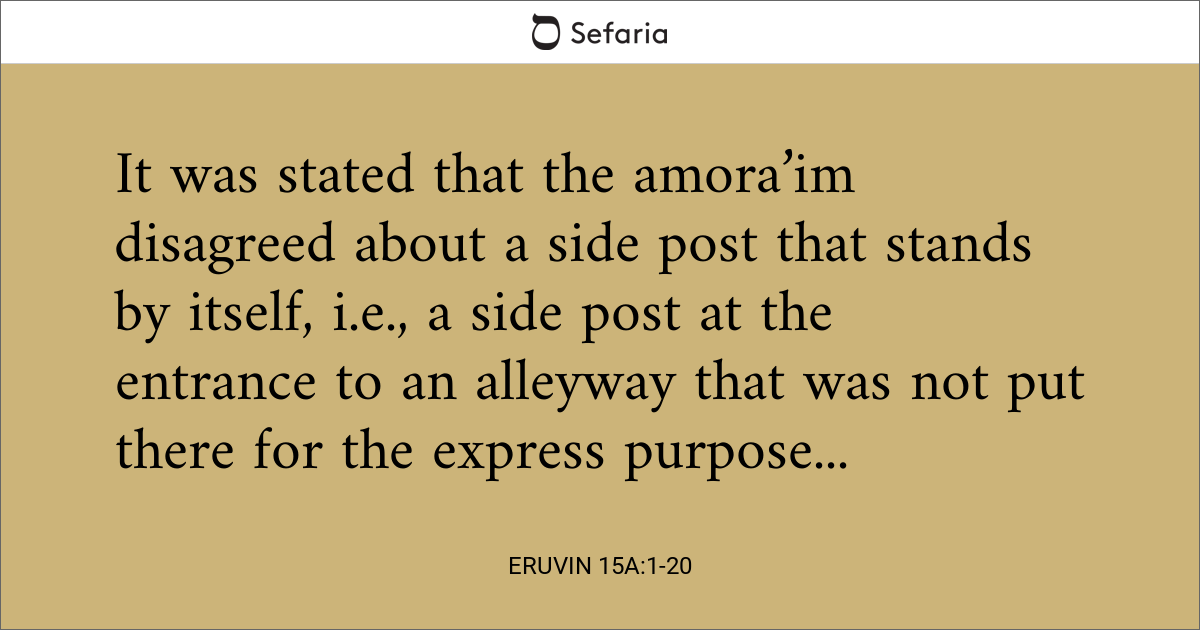Eruvin 15a:1-20