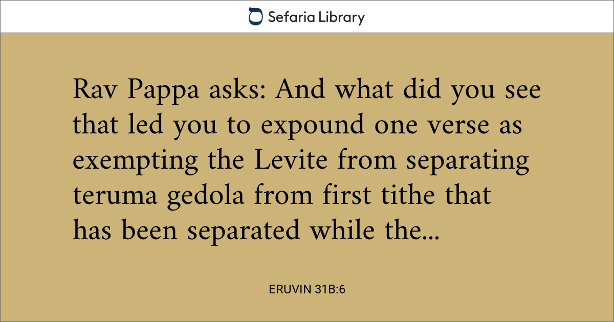 Eruvin 31b:6 | Sefaria Library
