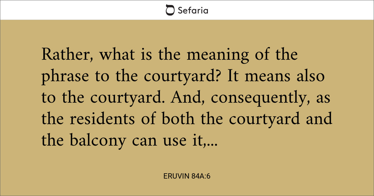 Eruvin 84a:6