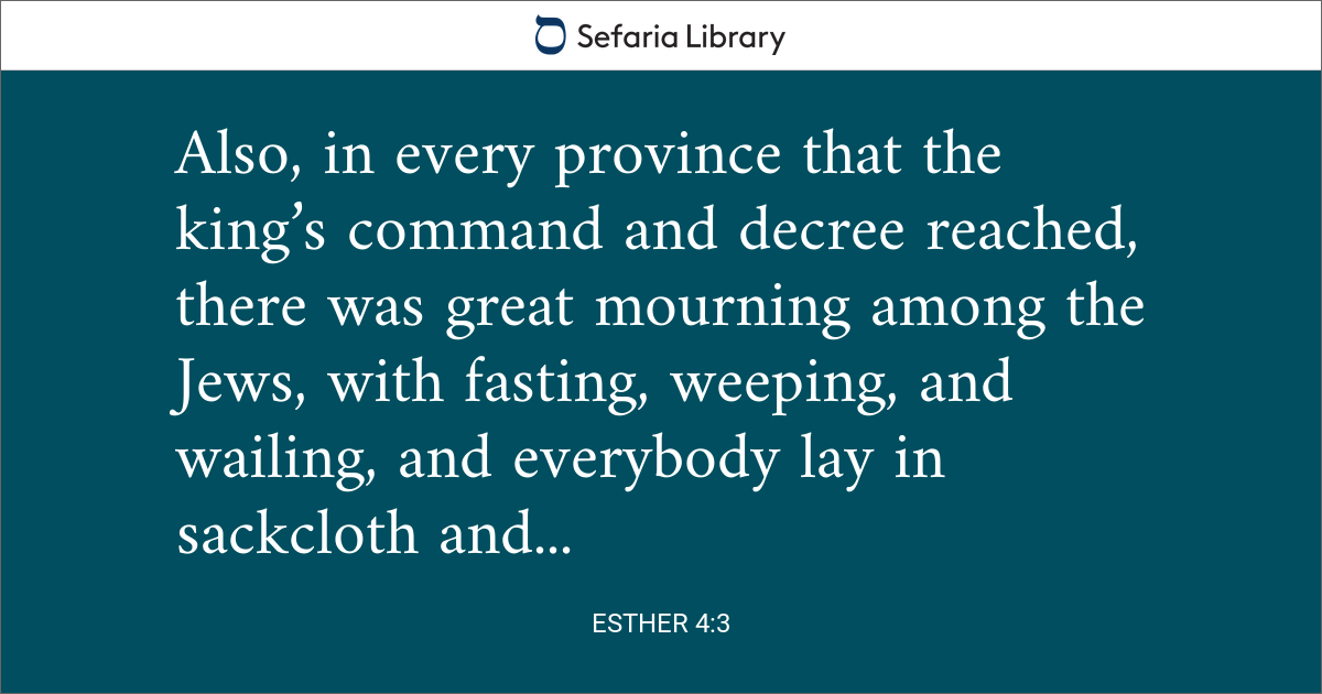 Esther 4:3 | Sefaria Library