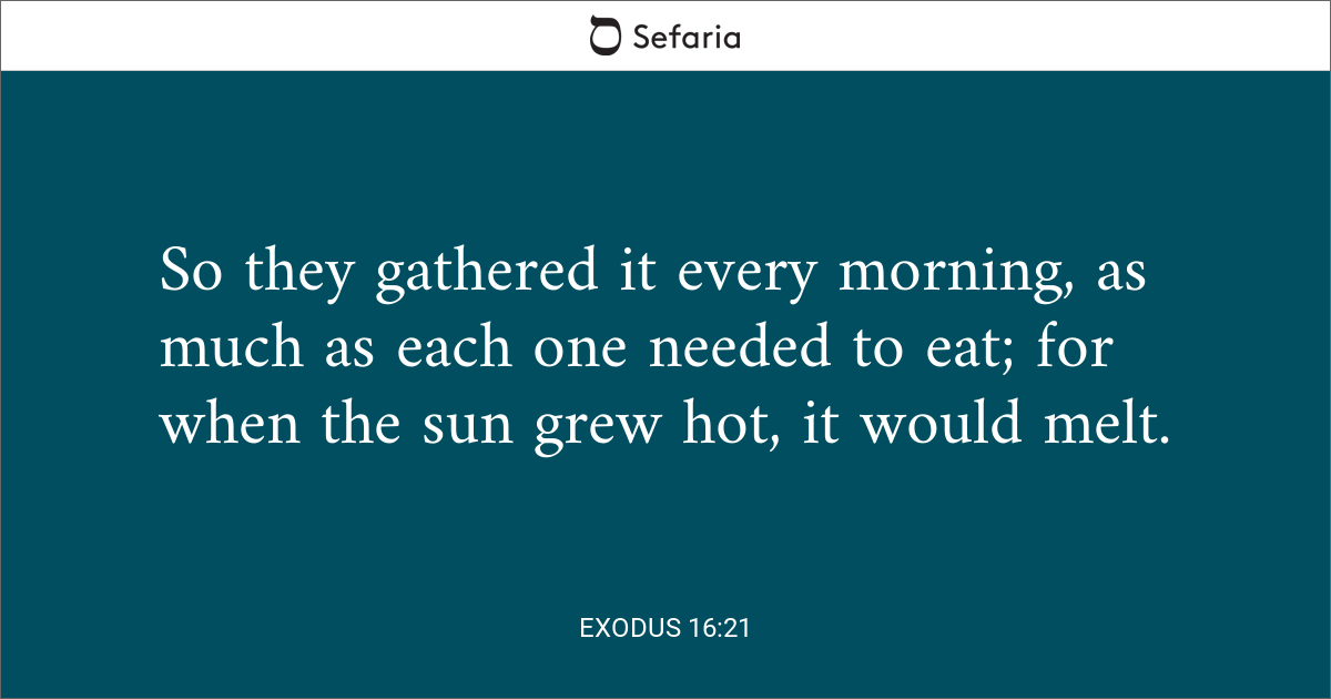 Exodus 16:21