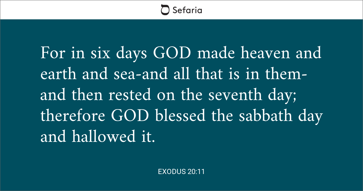 Exodus 20 11
