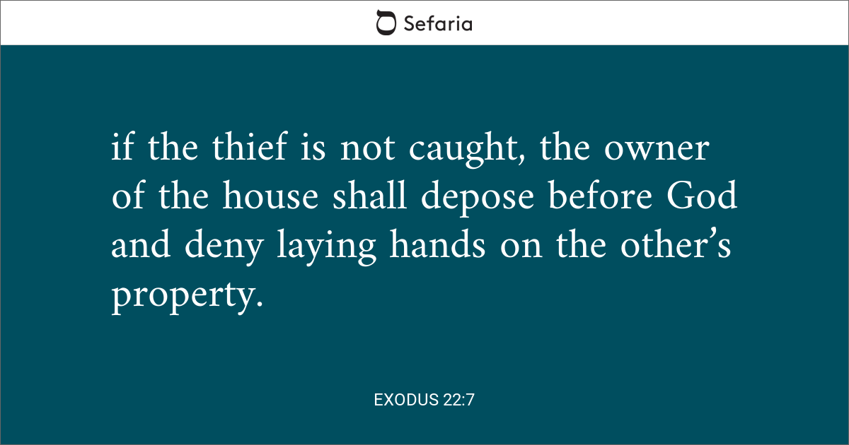 Exodus 22 7 Sefaria Library