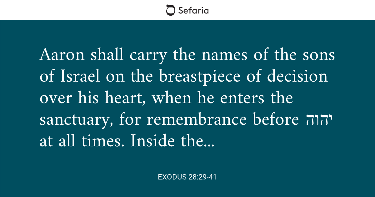 Exodus 28:29-41