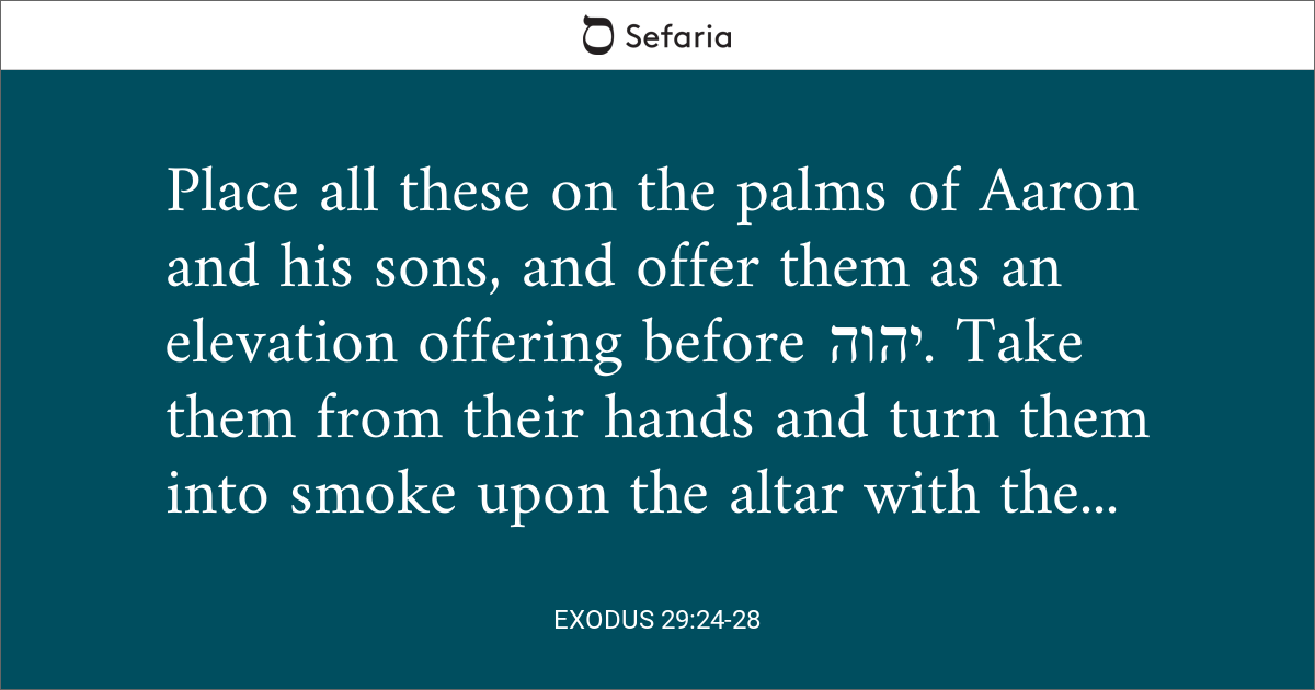 Exodus 29:24-28