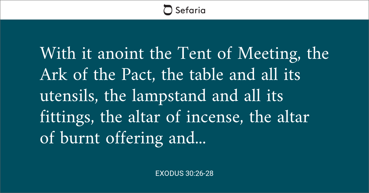 Exodus 30:26-28