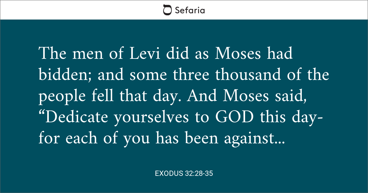 Exodus 32:28-35