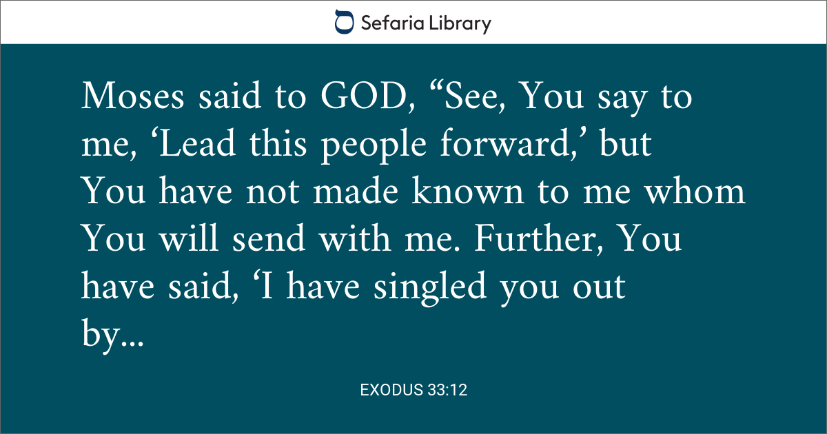 Exodus 33:12