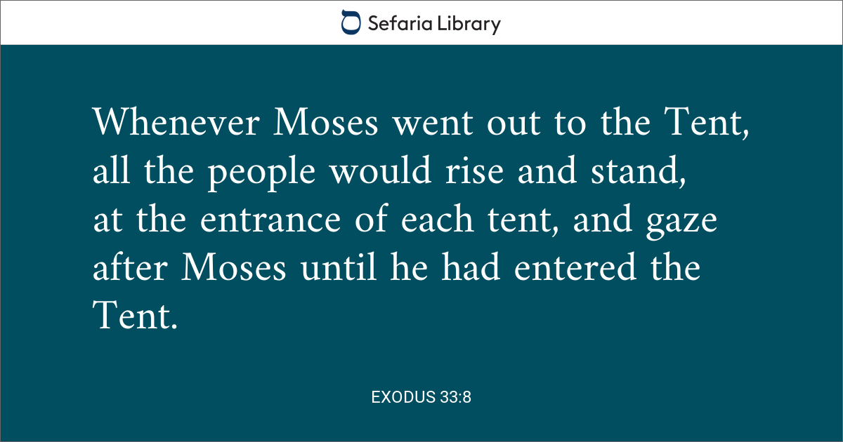 Exodus 33:8 | Sefaria Library