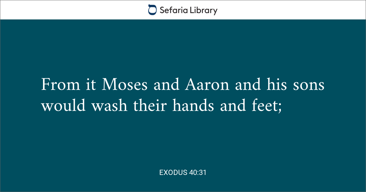 Exodus 40:31 | Sefaria Library