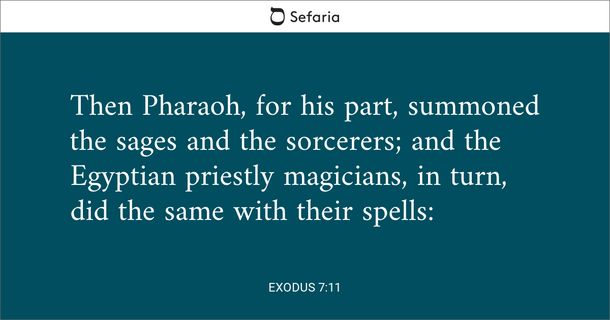 Exodus 7 11 Sefaria Library
