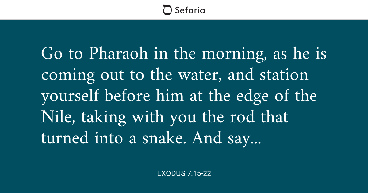 Exodus 7:15-22