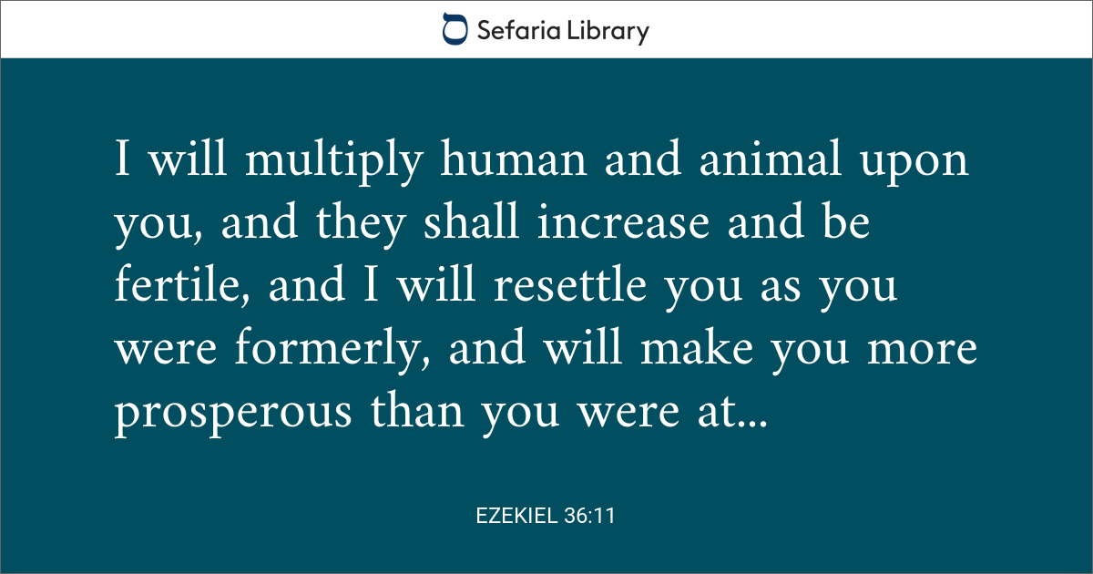Ezekiel 36:11 | Sefaria Library