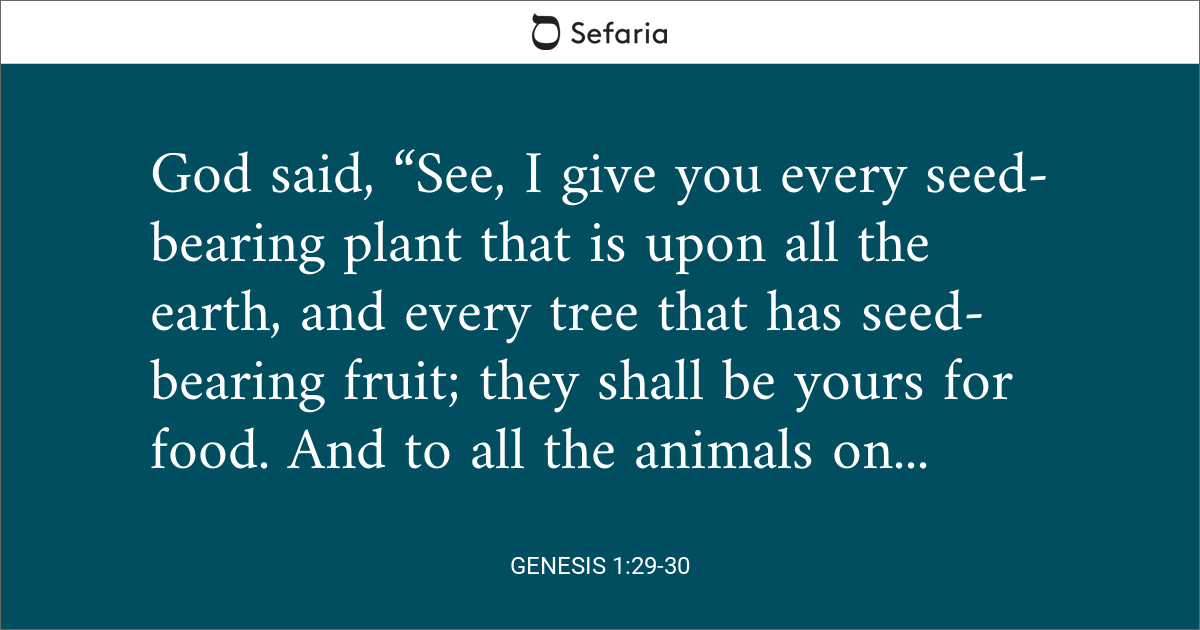 Genesis 1:29-30