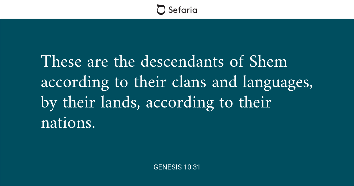 Genesis 10:31