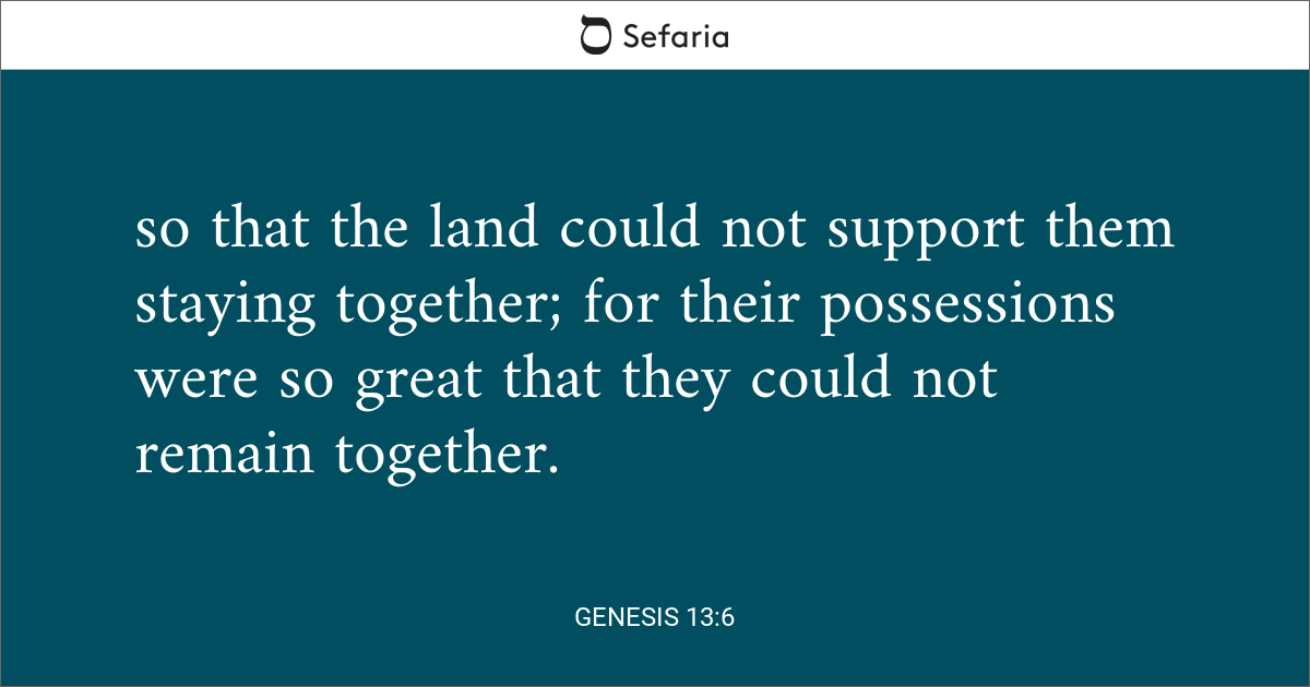 Genesis 13:6
