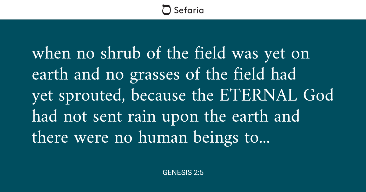 Genesis 2:5