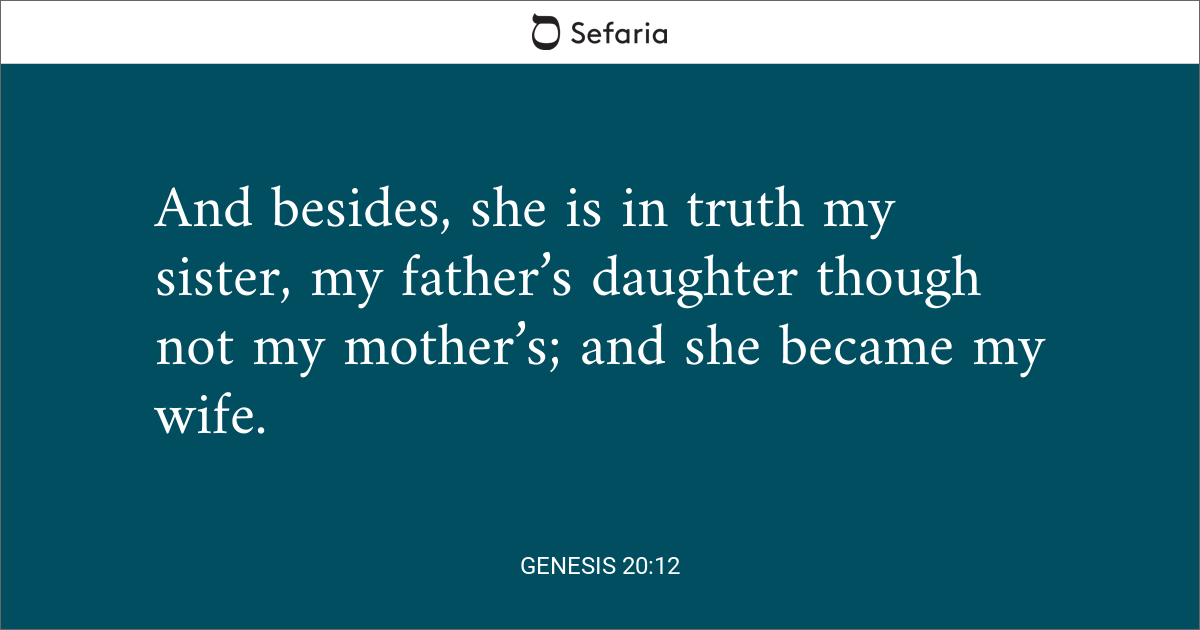 Genesis 20:12