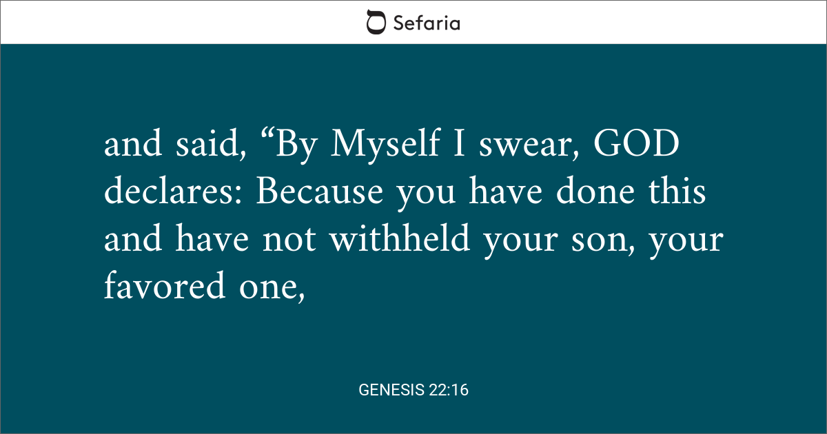 Genesis 22:16