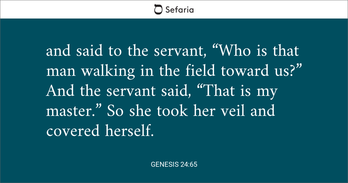 Genesis 24:65